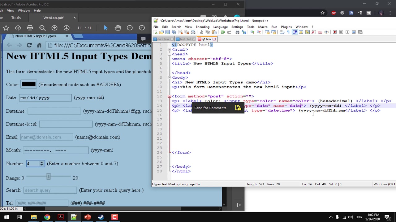Web Programming Lab Worksheet 7 | Arabic Lang - YouTube