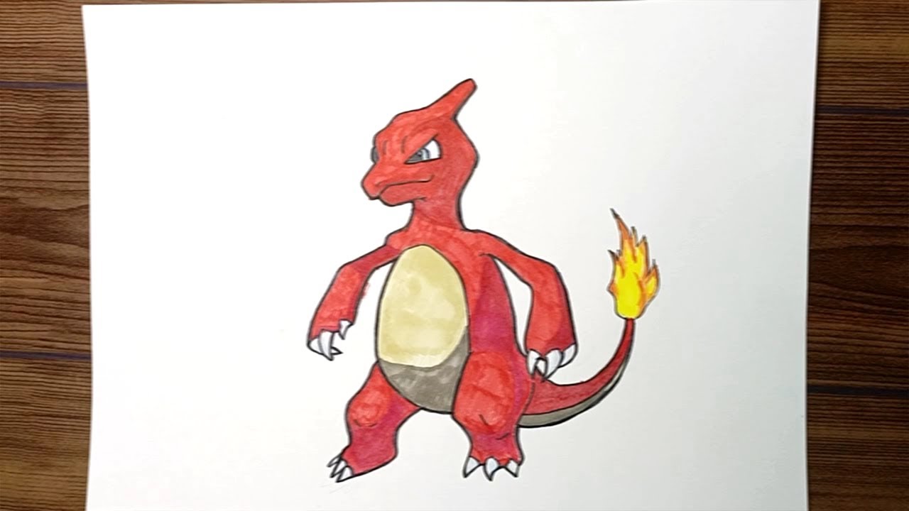 How To Draw Charmeleon Pokemon | Easy Step By Step Tutorial - YouTube