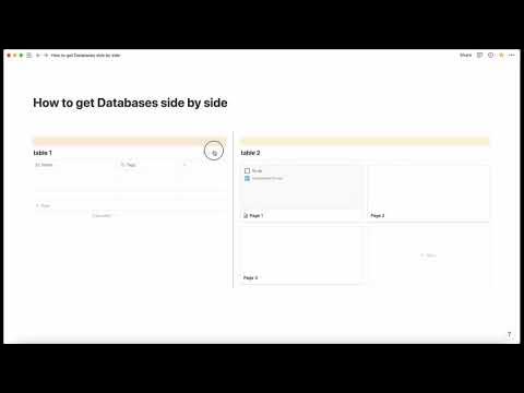 How to get tables/databases side by side in Notion - YouTube