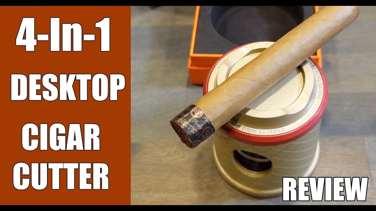 4-In-1 Desktop Cigar Cutter Review - YouTube