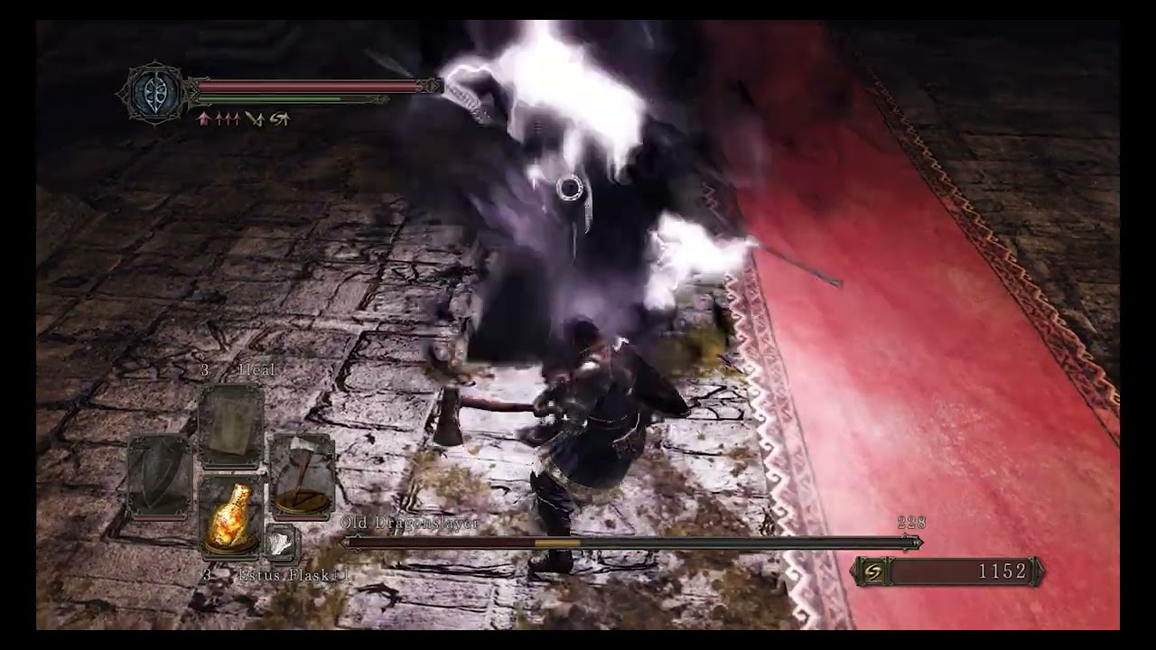 Dark Souls II SOTFS : Old Dragonslayer Boss Fight - YouTube