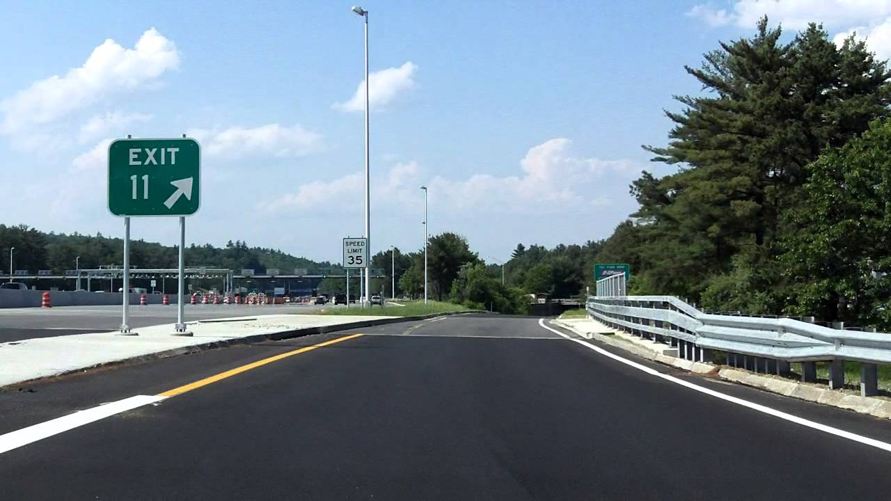 F. E. Everett Turnpike (Interstate 93 Exit 11) northbound - YouTube
