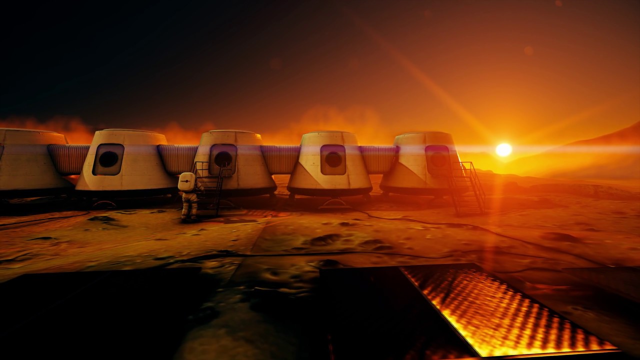 (4k Stock Footage ) Mars One - Complete habitat of mars mission - Clip ...