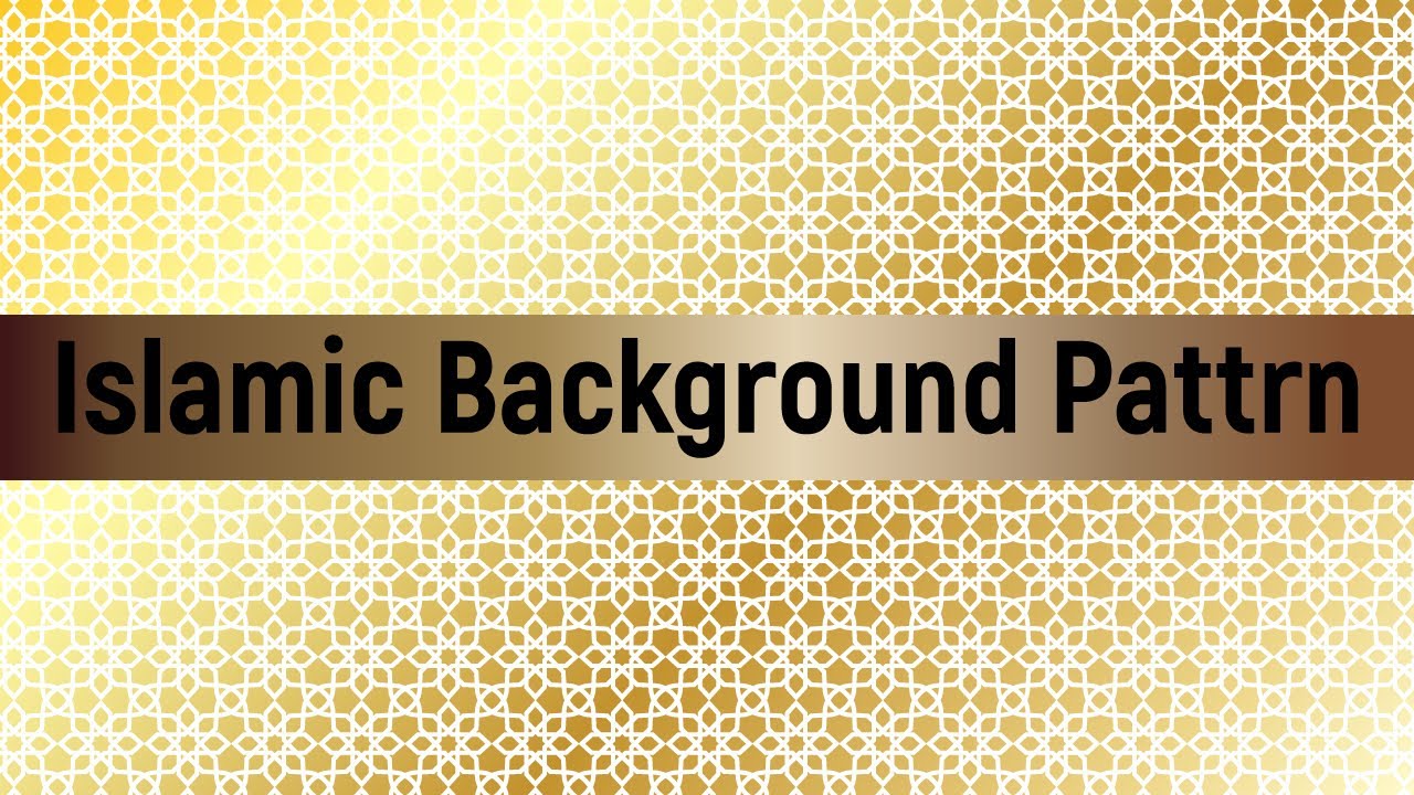 How To Make Gold Islamic Pattern Design | Adobe Illustrator Tutorials - YouTube