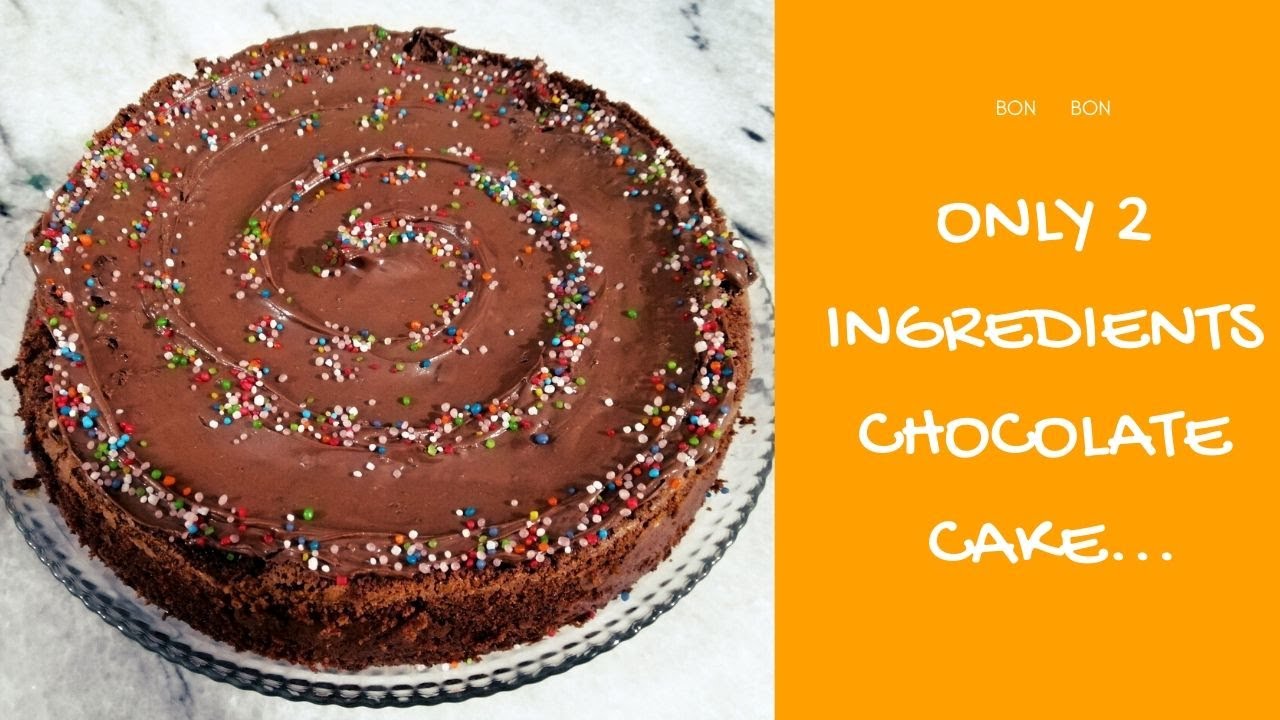 2 Ingredients CHOCOLATE CAKE !! | Lock down Cake Recipe | No Flour ...
