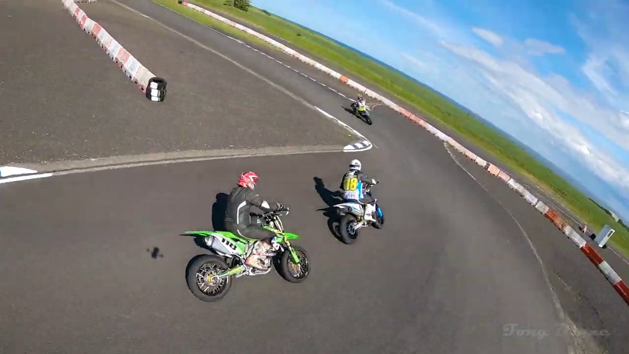 Supermoto racing drone chase at ESKC - YouTube