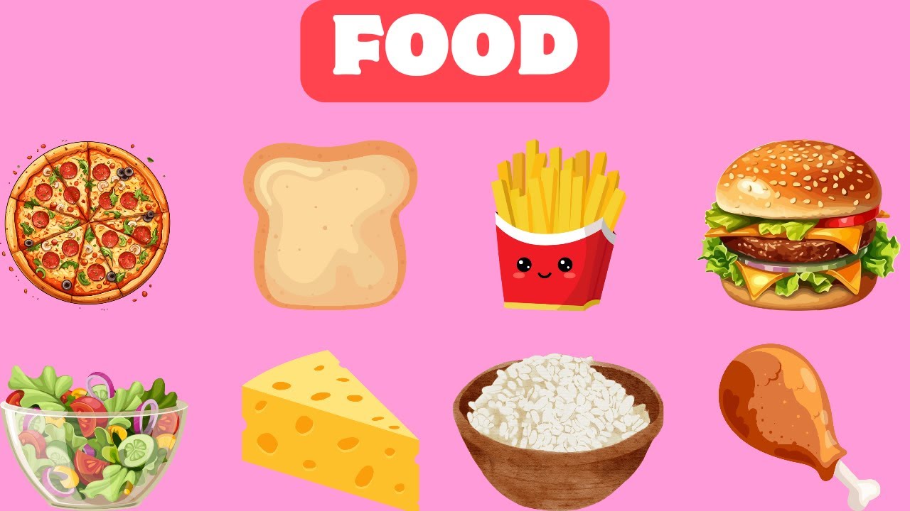 Learn Food Vocabulary | Talking Flashcards - Kids Learning Video - YouTube
