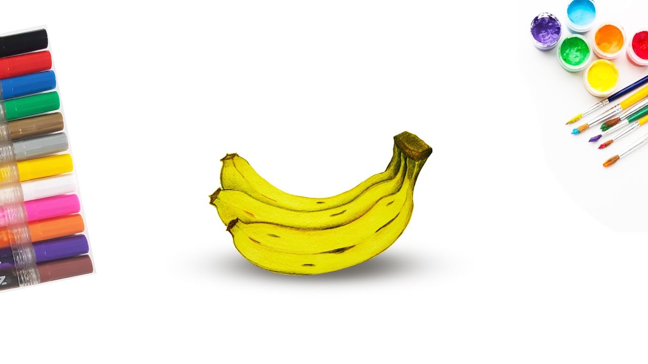 how to draw banana🍌||Banana_easydrawing//colour pencil drawing|| stup ...