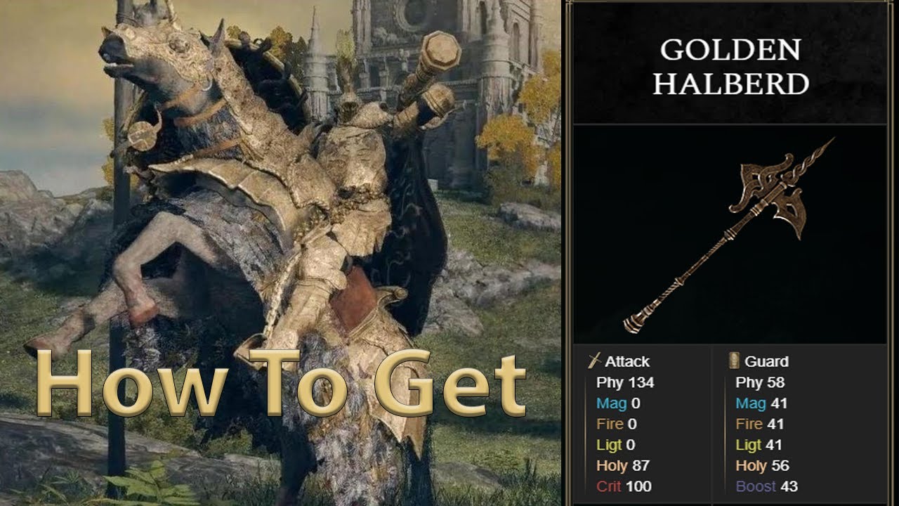 Elden Ring - How to Get Golden Halberd and beat Tree Sentinel - YouTube