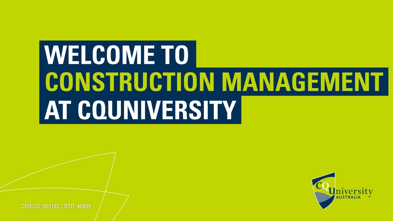 Welcome to the Bachelor of Construction Management (Honours) at ...