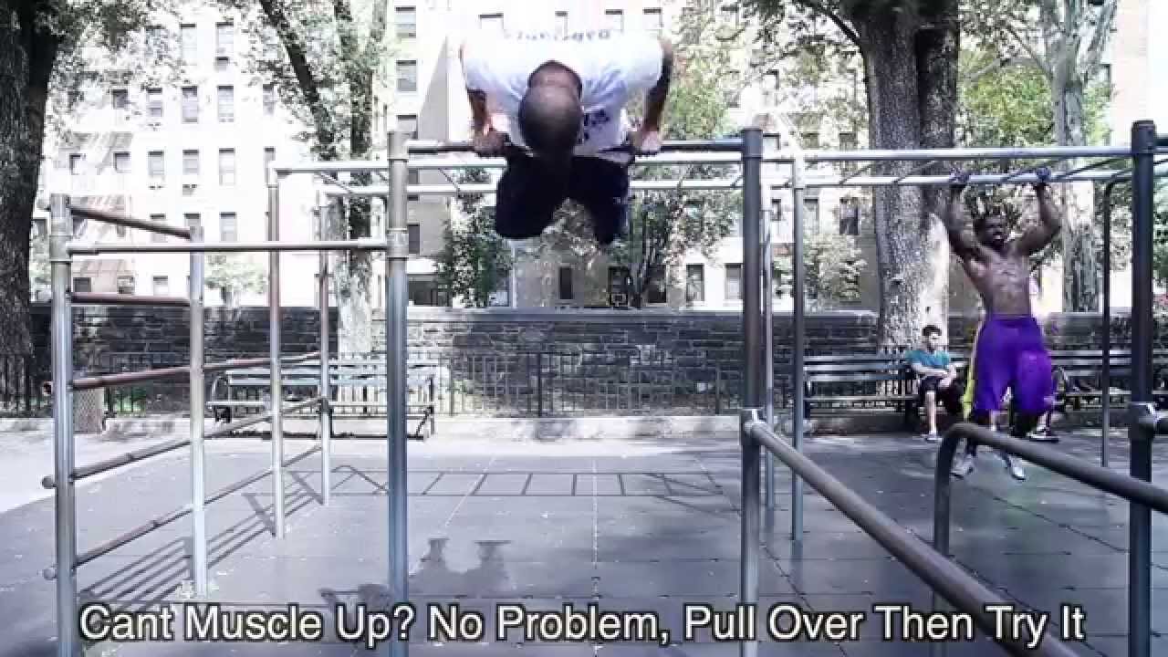 How To Muscle Up Jump Over - YouTube