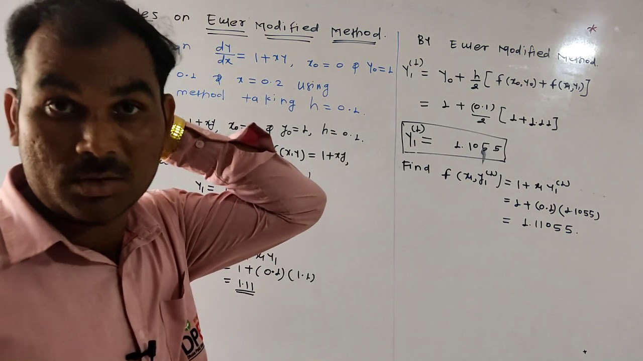 Examples on Euler modified method - YouTube