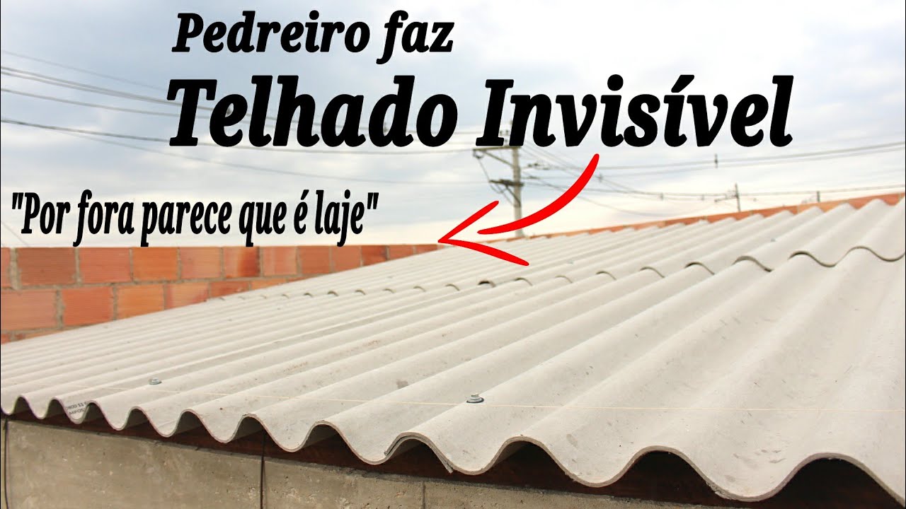 Como FAZER UM TELHADO INVISÍVEL Passo a Passo "telhado que por fora ...