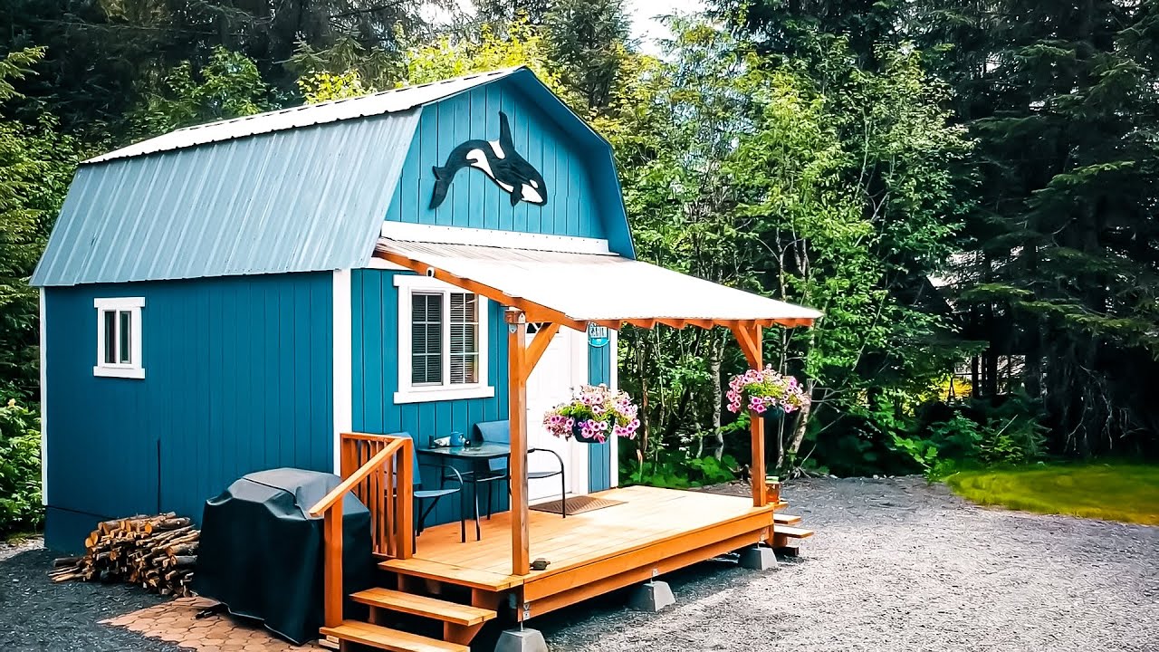 Alaskan 12x16 Shed Tiny House - Living On A Budget - YouTube