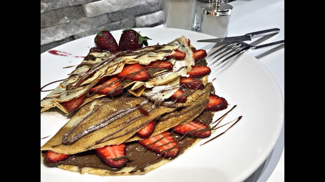 Pallaqinka me Nutella - Çilekli Kremalı Krep - YouTube