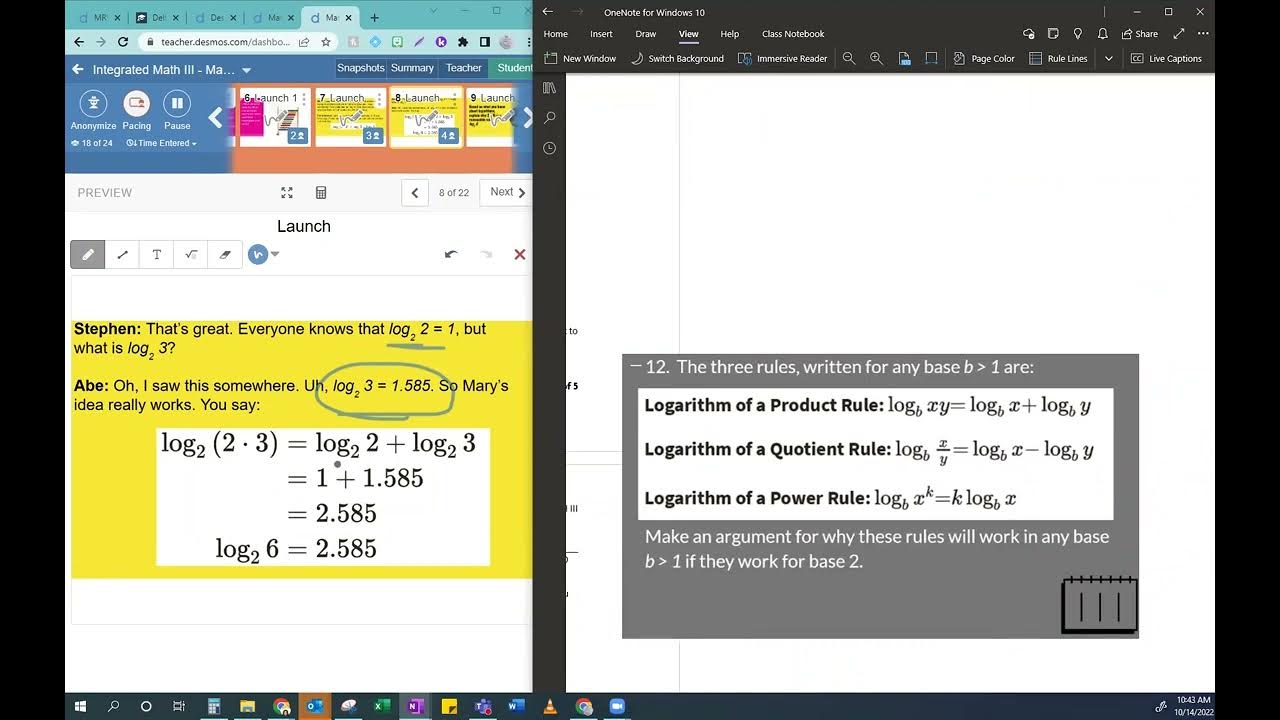 Using Log Properties to Write Equivalent Expressions - YouTube