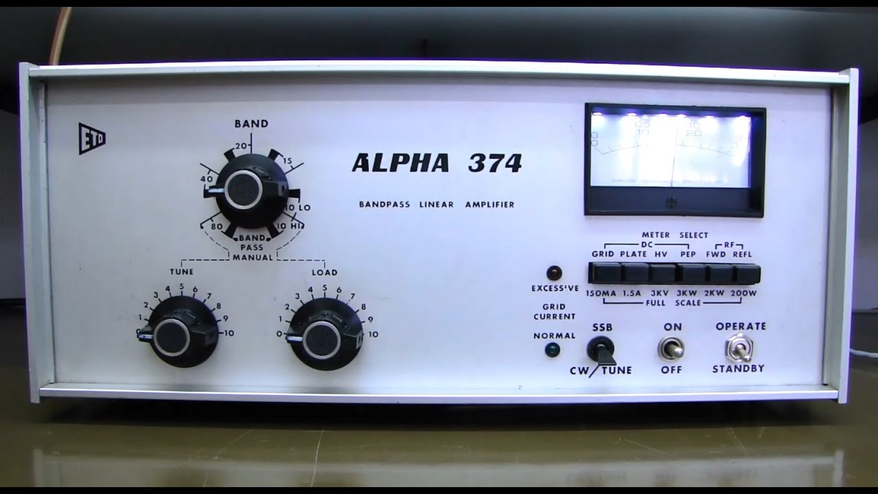 ALPHA TELECOM: MEGA RESTAURAÇÃO, AMPLIFICADOR LINEAR ALPHA 374 - YouTube