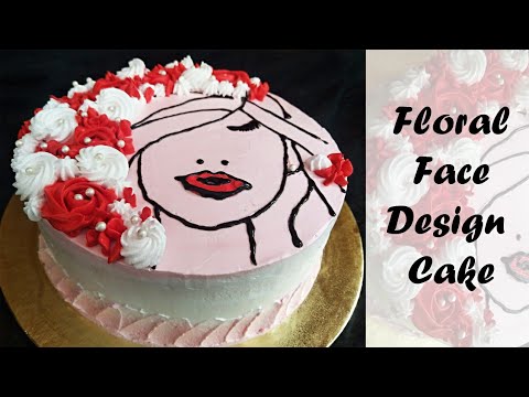 Floral Face Cake Design / Birthdayspecial / Dress Theme Cake / Simple ...