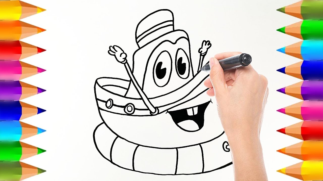 Cómo dibujar El Barquito Chiquitito | Dibujos para niños - YouTube