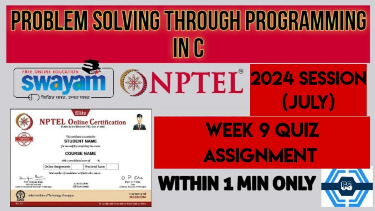 Problem Solving Through Programming In C Nptel Week 9 Quiz Assignment July Dec 2024