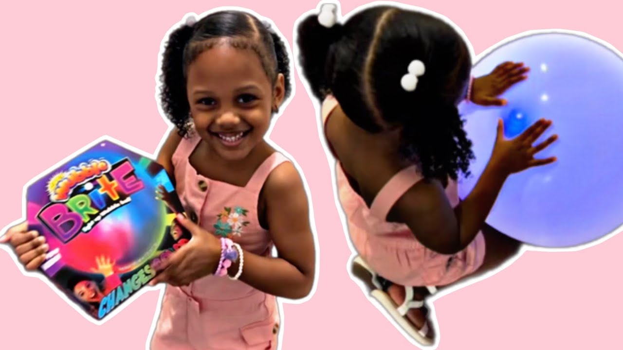 Emmy Play With Giant Light Up Wubble Ball And Toys - YouTube