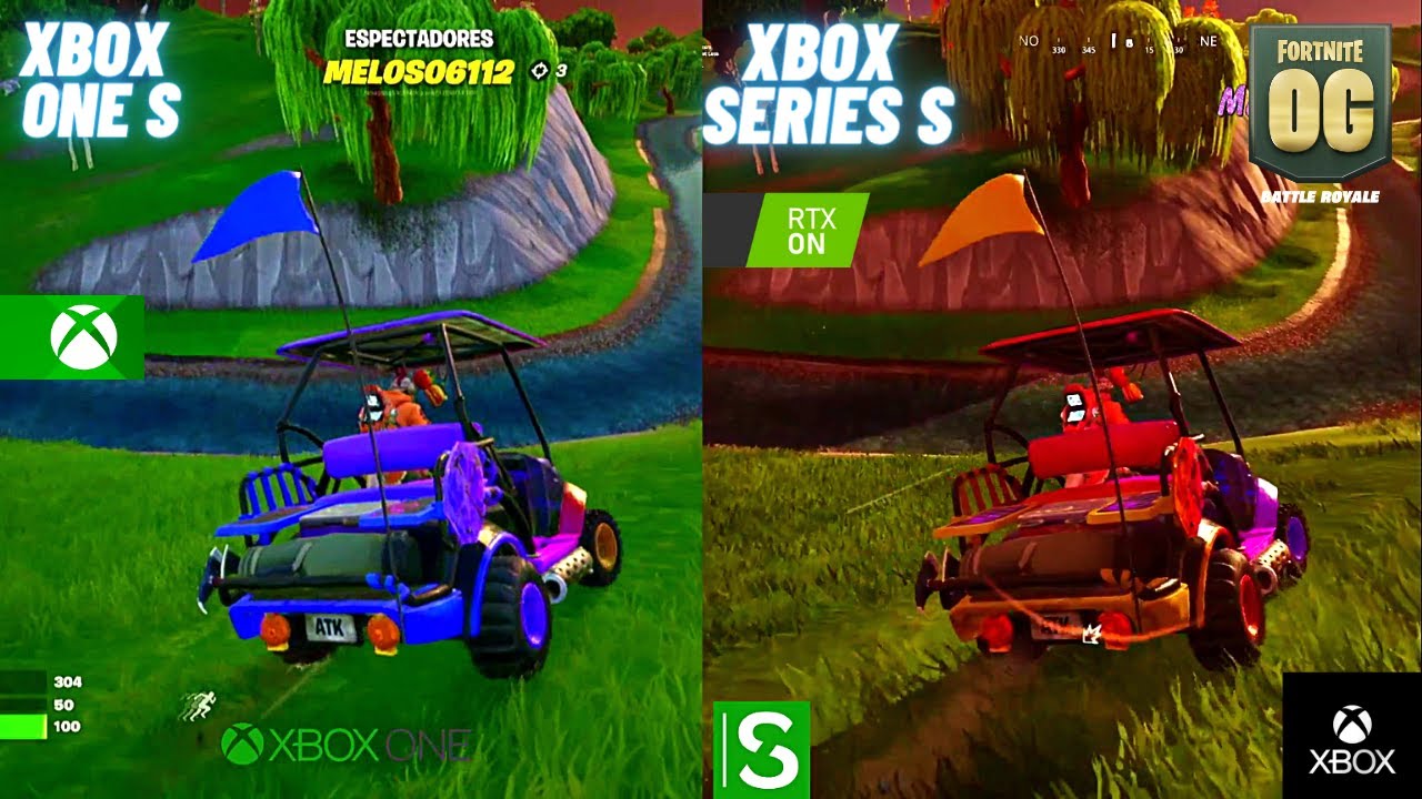 FORTNITE COMPARISON GRAPHICS SEASON OG CHAPTER 1 XBOX ONE VS XBOX ...