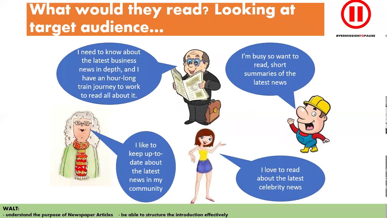 KS3 Lesson 7 News articles and intros SBR - YouTube