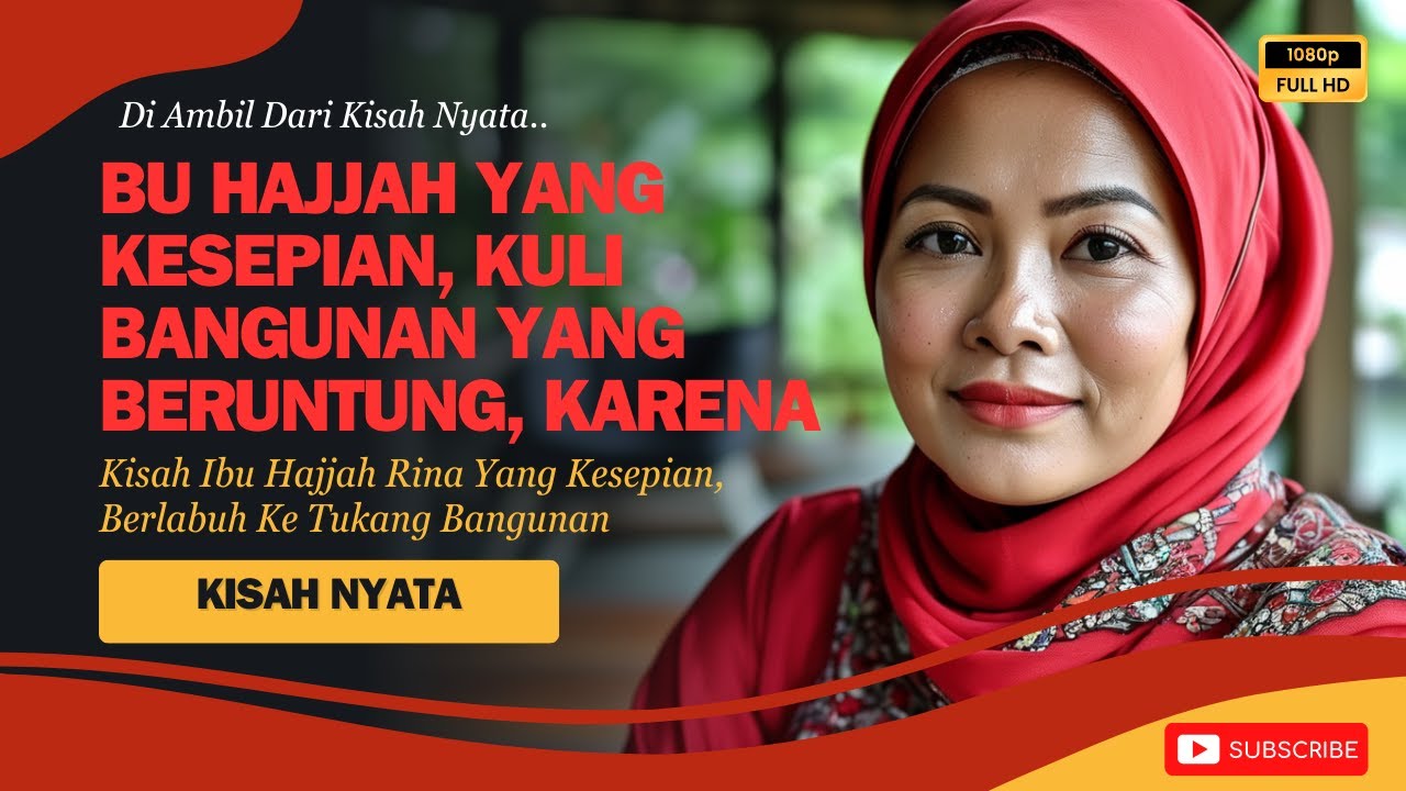 KISAH NYATA | VIRAL ! BU HAJJAH RINA YANG KESEPIAN, MENEMUKAN CINTANYA SAMA KULI BANGUNAN - YouTube
