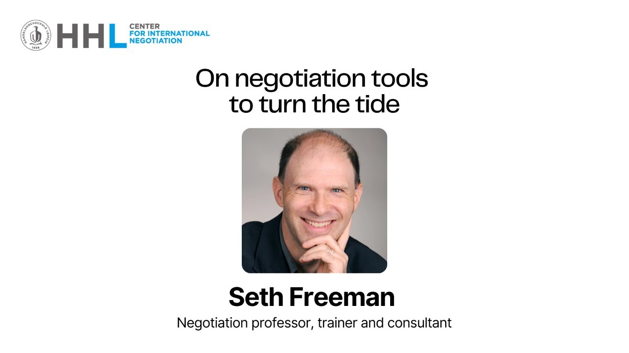 On negotiation tools to turn the tide with Seth Freeman - YouTube