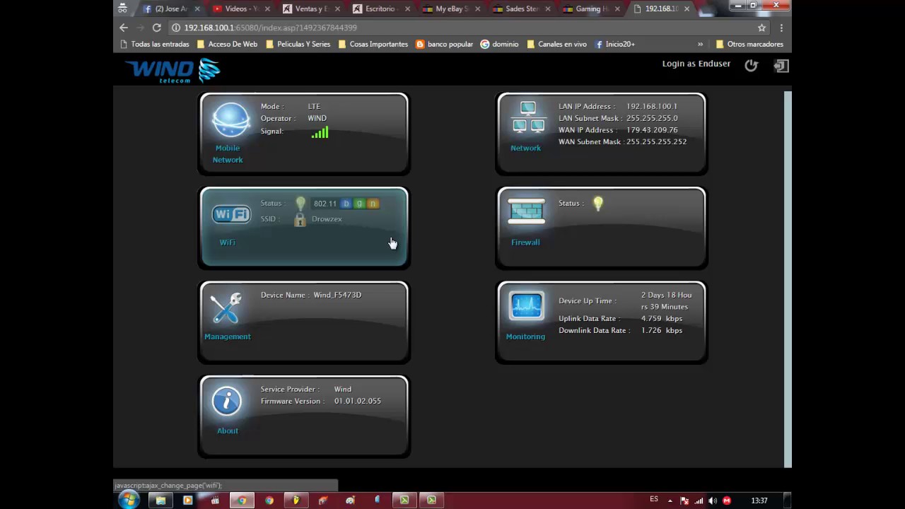 ( Truco 2017 ) Proteger tu Red Wifi Del Módem Wind Telecom 4G LTE ...