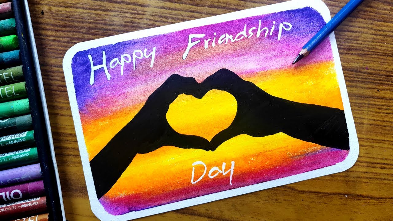Friendship day oil pastel drawing/friends forever drawing/# ...