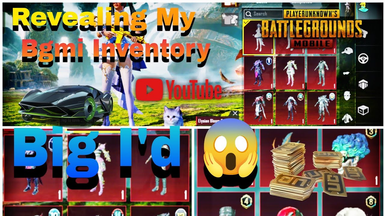 Revealing My Bgmi Inventory Worth Of 50k💗 | BIG I'D BGMI BEST INVENTORY ...