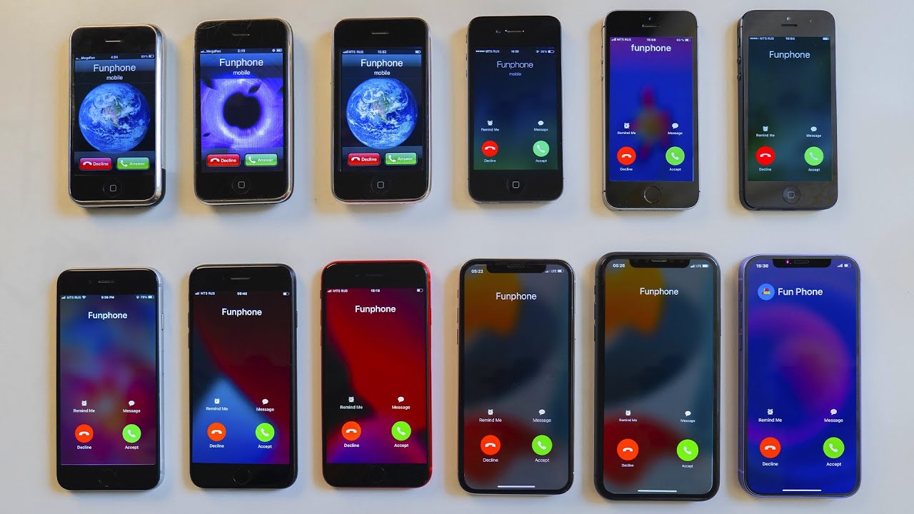 My 12 Apple iPhones Incoming Call Collection - YouTube