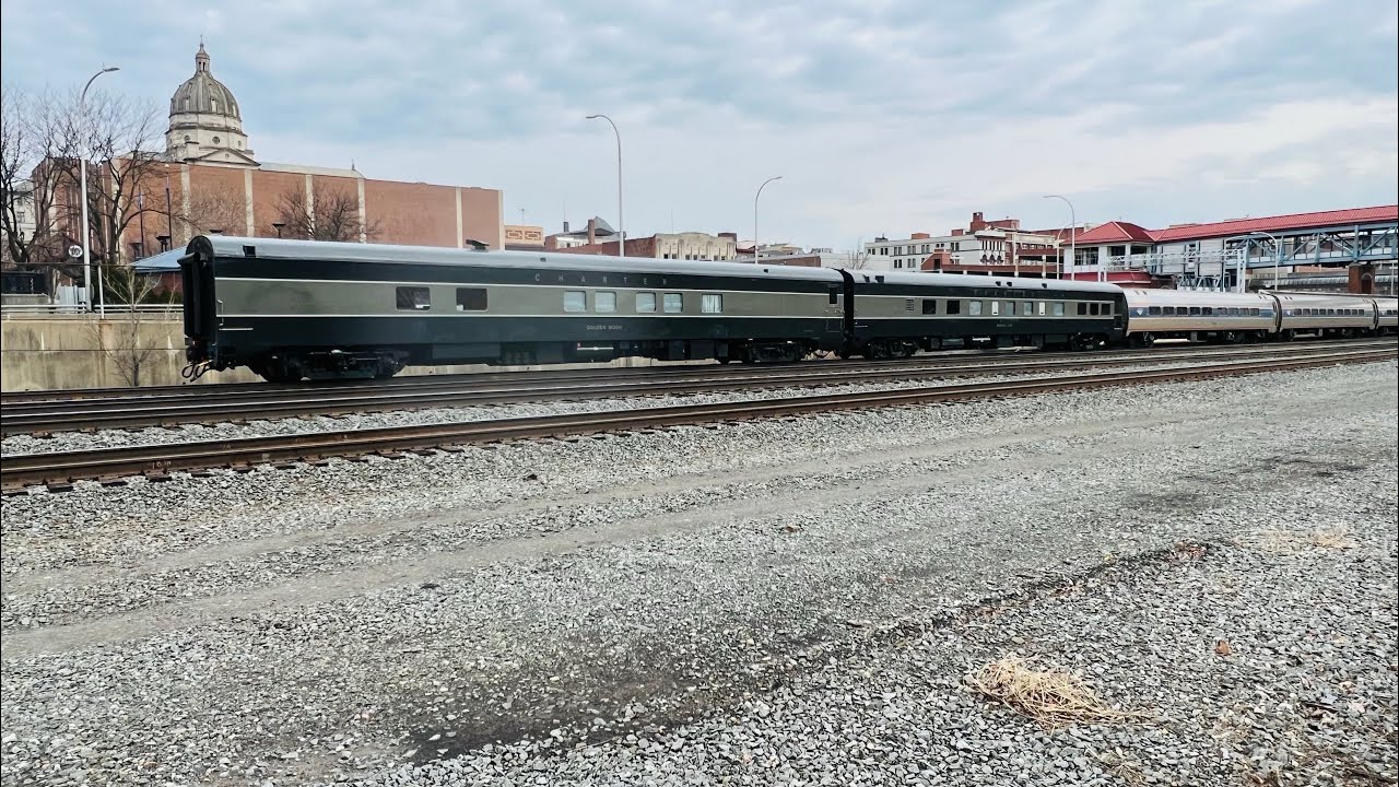 Two Private Varnish Cars on Amtrak train 42, the Pennsylvanian, at ...