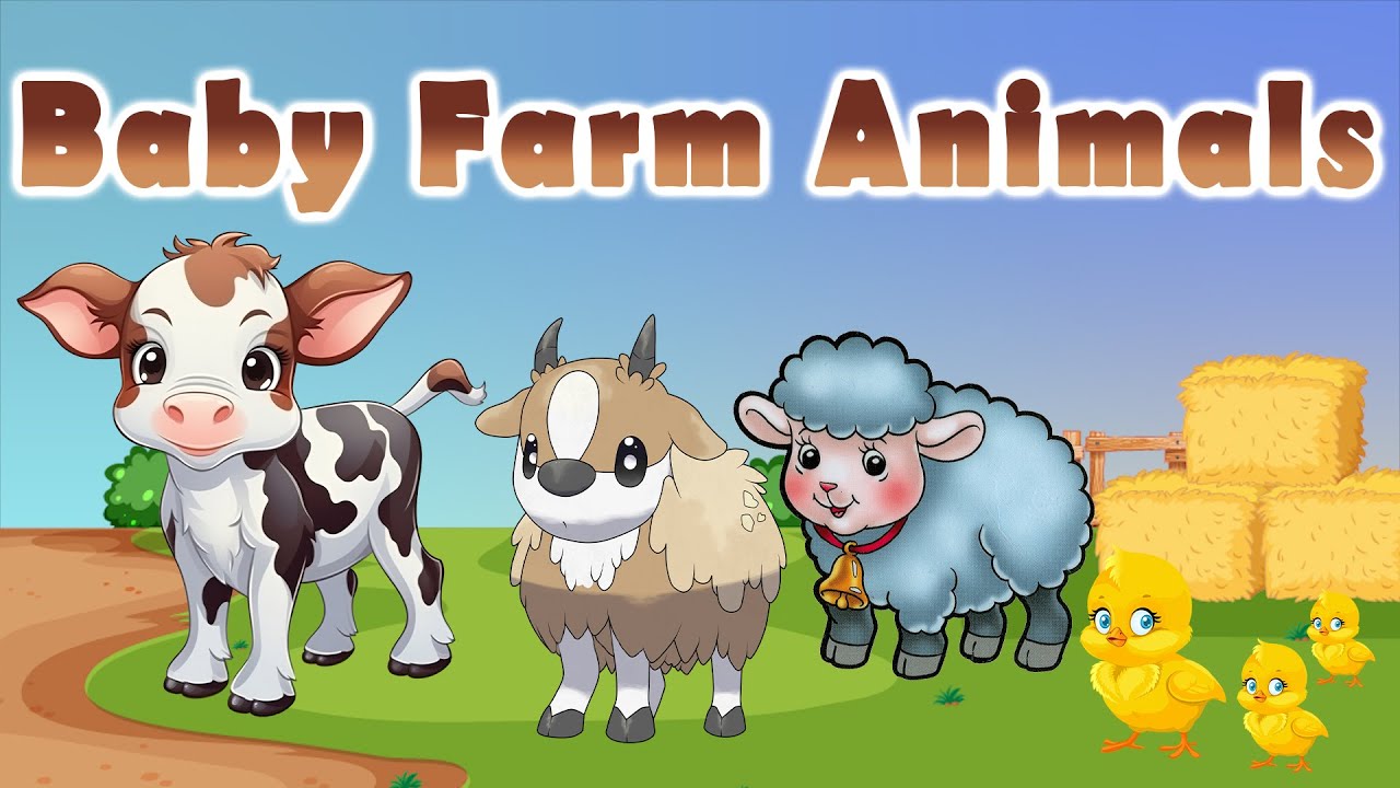 Baby Farm Animals | Animal Sounds Song | LittleKidsTV - YouTube