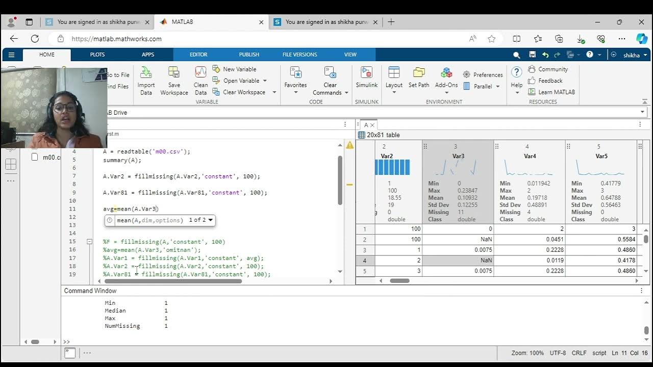Data Analysis using MATLAB Part 5. - YouTube