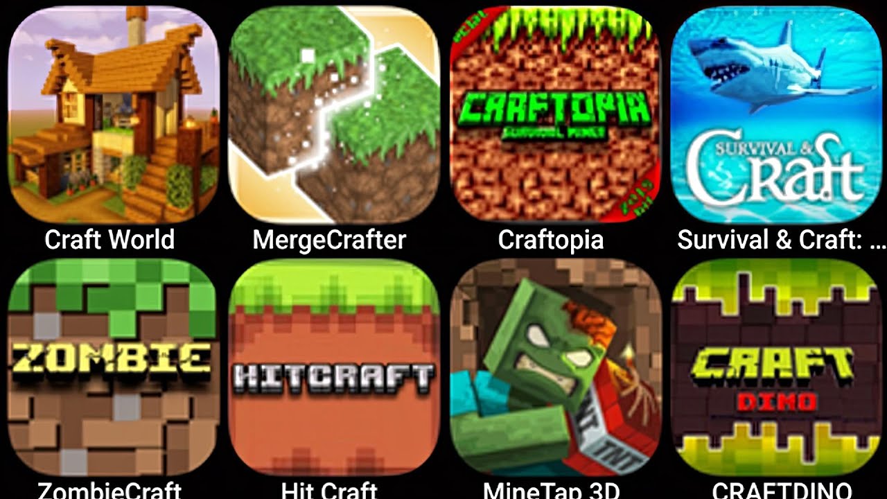 Craft World, MergeCrafter, Craftopia, Survival & Craft, ZombieCraft ...