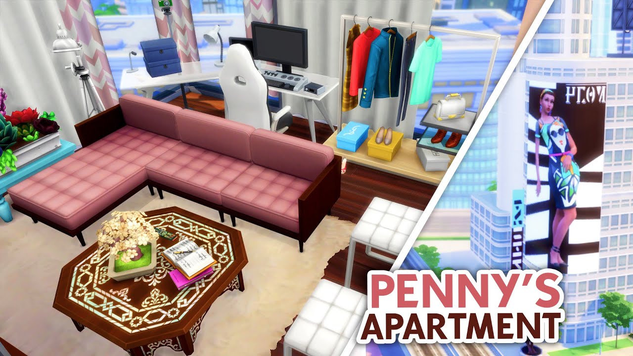 Apartment that Penny Pizzazz Deserves // Sims 4 Speed Build - YouTube