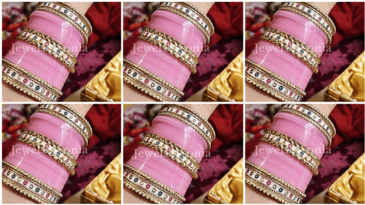 Light Pink Bangles designs for girls 😍/ Bridal Bangle's Design 💥 - YouTube
