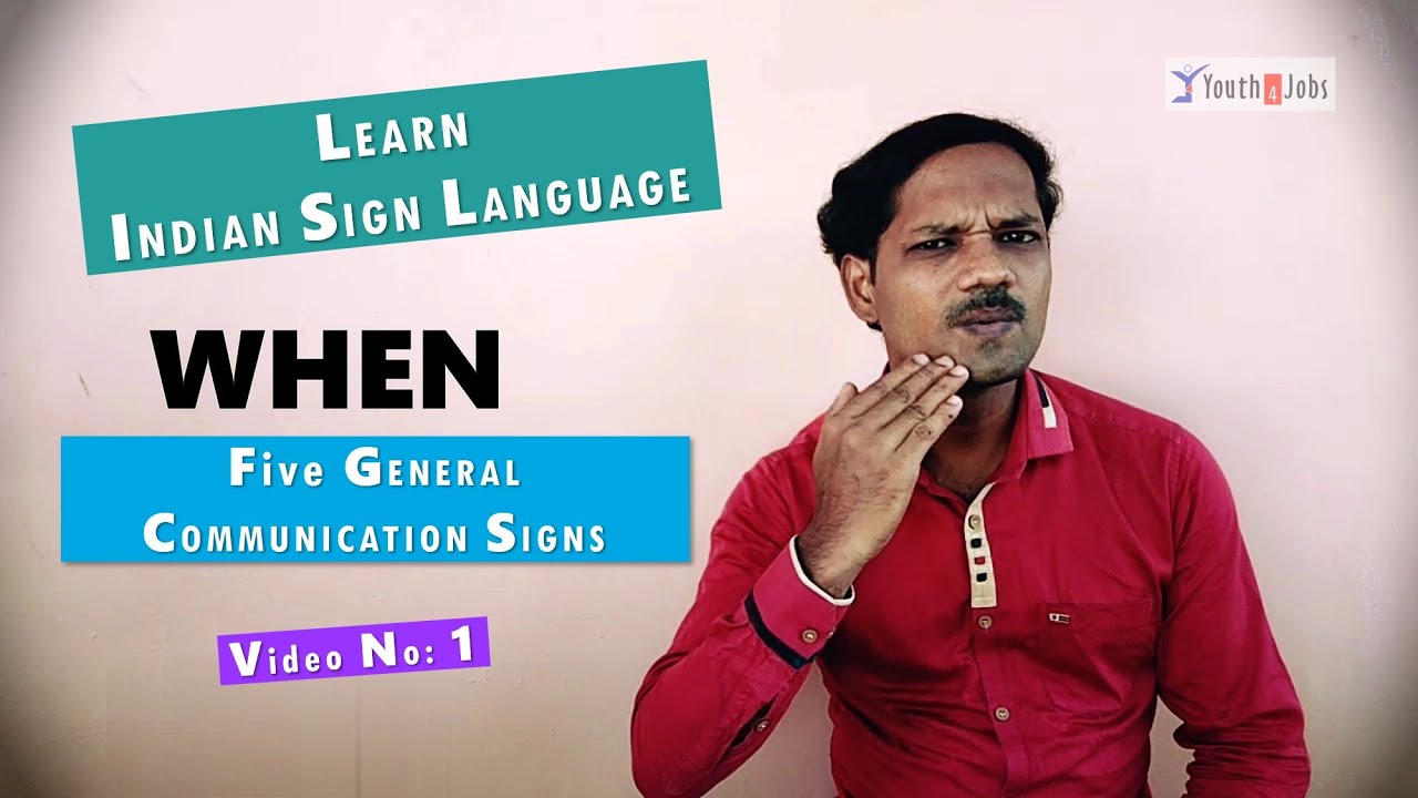 HANDS SPEAK: Learn Indian Sign Language - Video No: 1 - YouTube