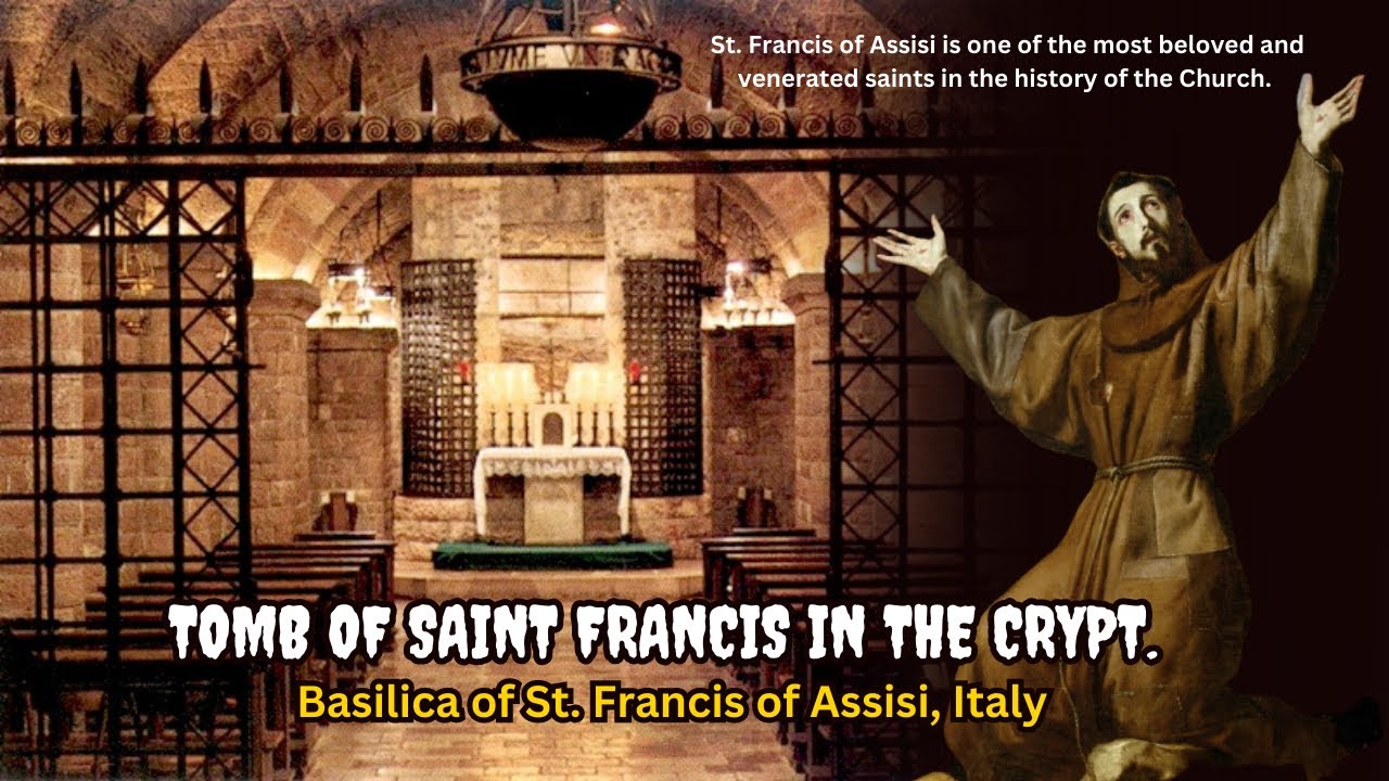 Tomb of Saint Francis in the Crypt, Assisi, Italy | Tomba di San ...