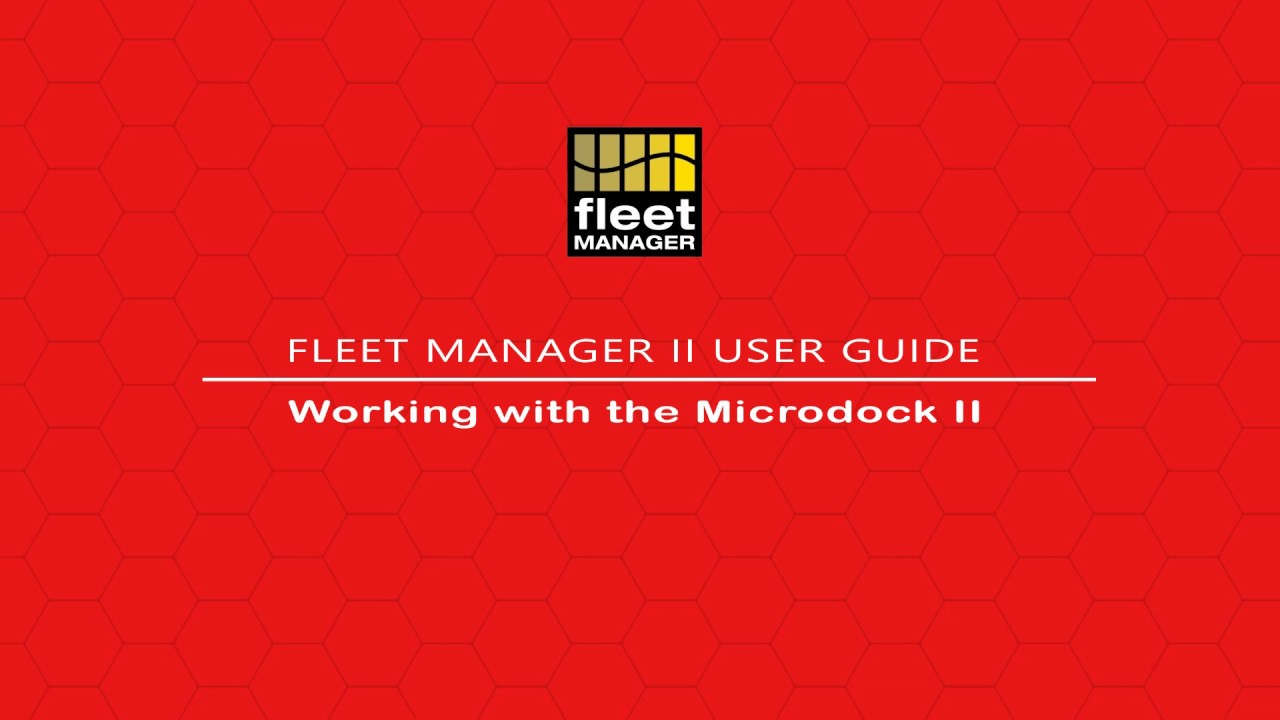 Fleet Manager II User Guide - Working with the MicroDock II - YouTube