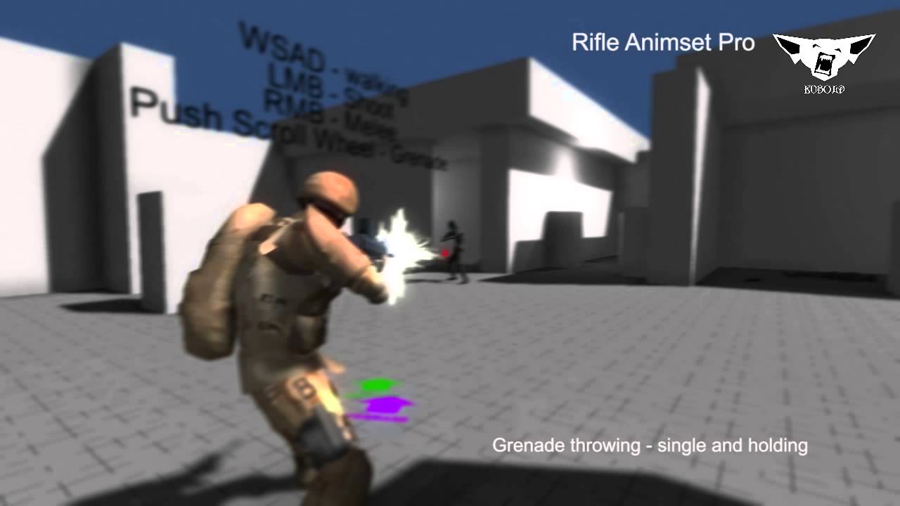 Rifle Animset Pro - Example Gameplay | Unity Asset Store - YouTube