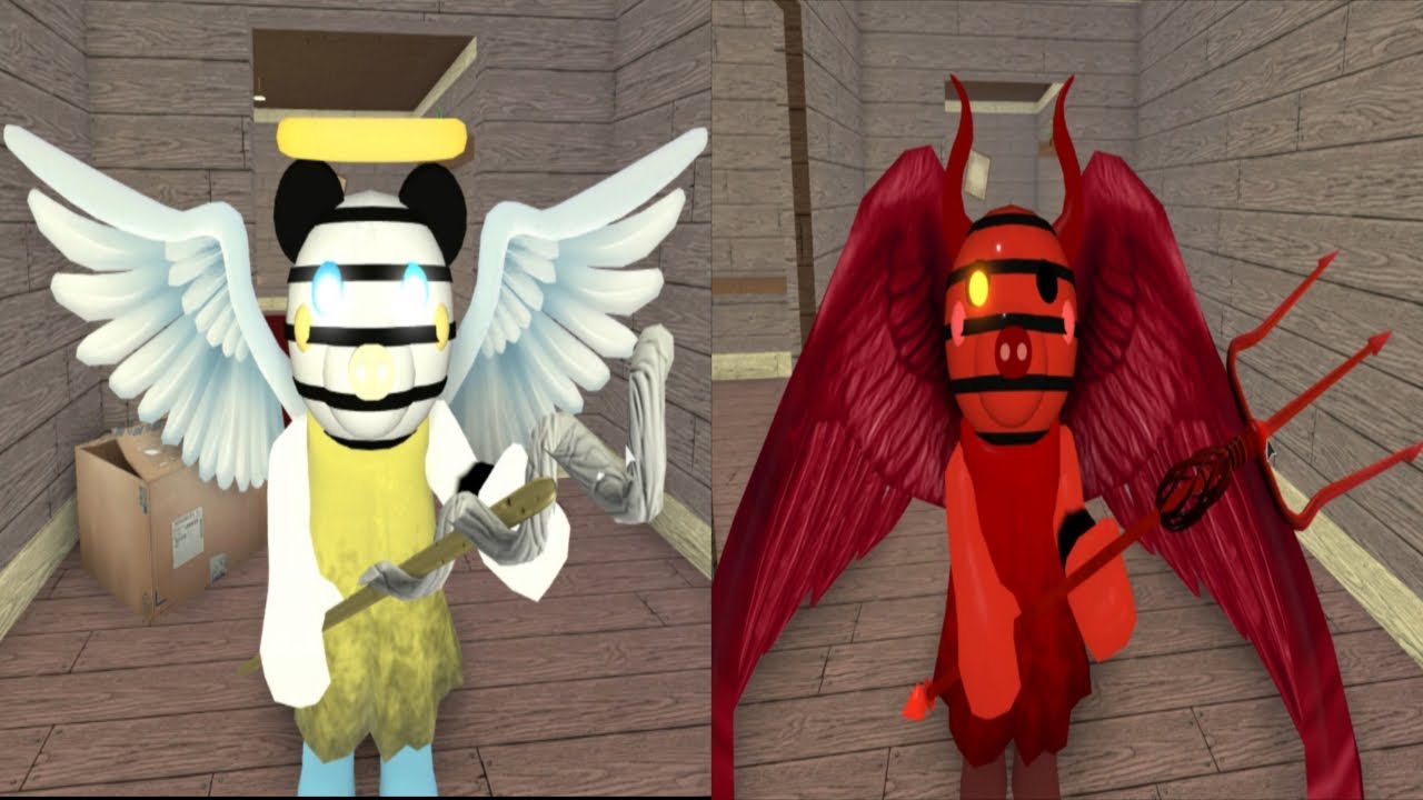 Angel Zizzy vs Devil Zizzy Jumpscare- Roblox Piggy RP - YouTube