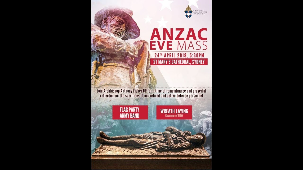 2019 ANZAC Eve Mass - Wednesday 24th April 2019 - YouTube