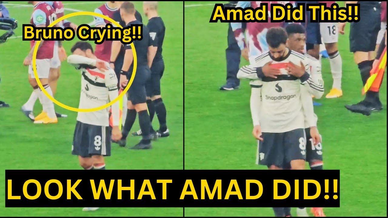 Amad Diallo classy Attitude CONSOLED Bruno Fernandes who was CRYING ...