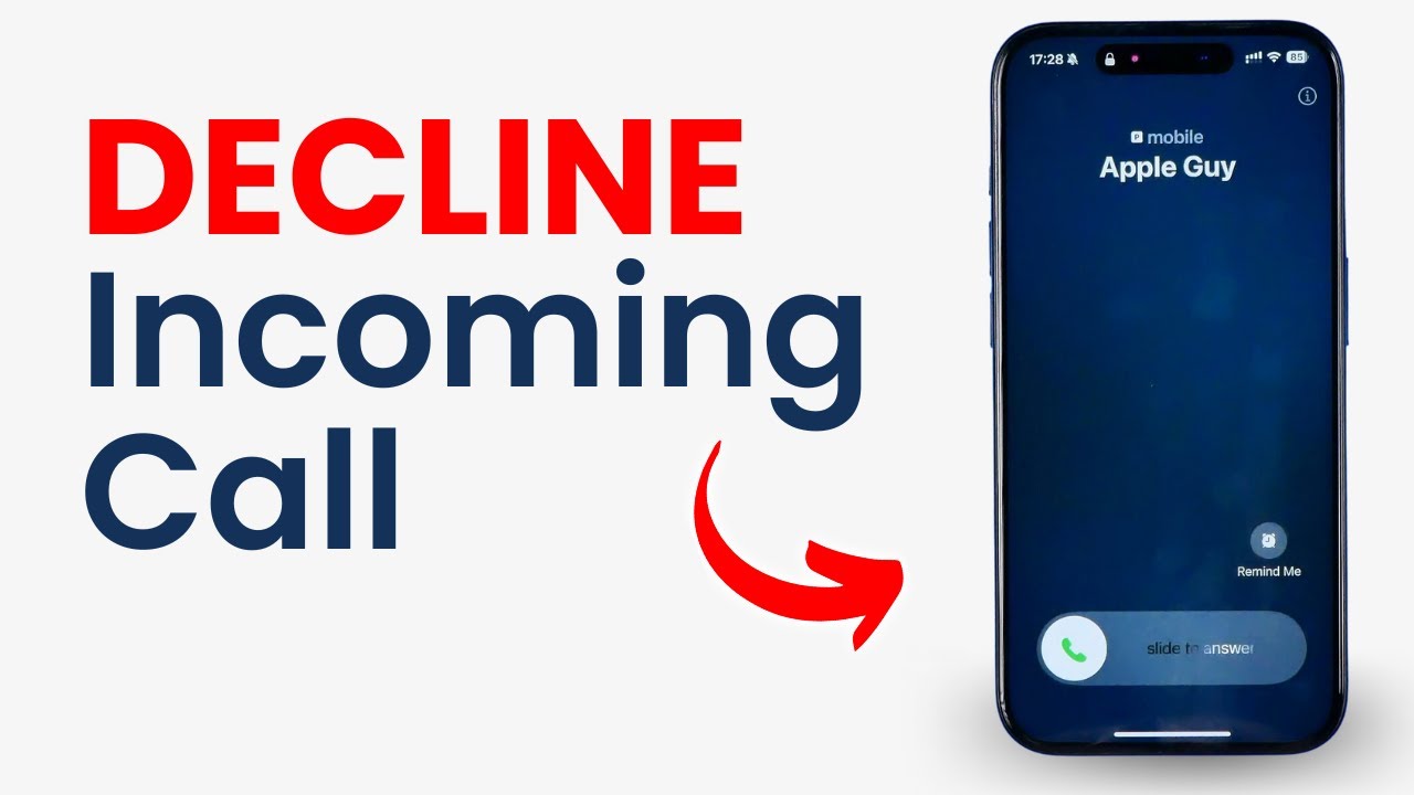 How to Decline Incoming Call on iPhone 15, 14, 13, 12, 11, X - YouTube