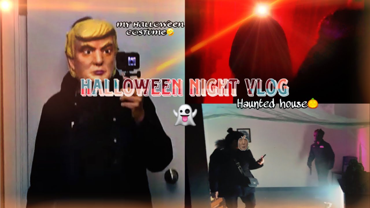Spooky Night Out! Haunted House & Trick-or-Treating With My Family 👻🍬 ...