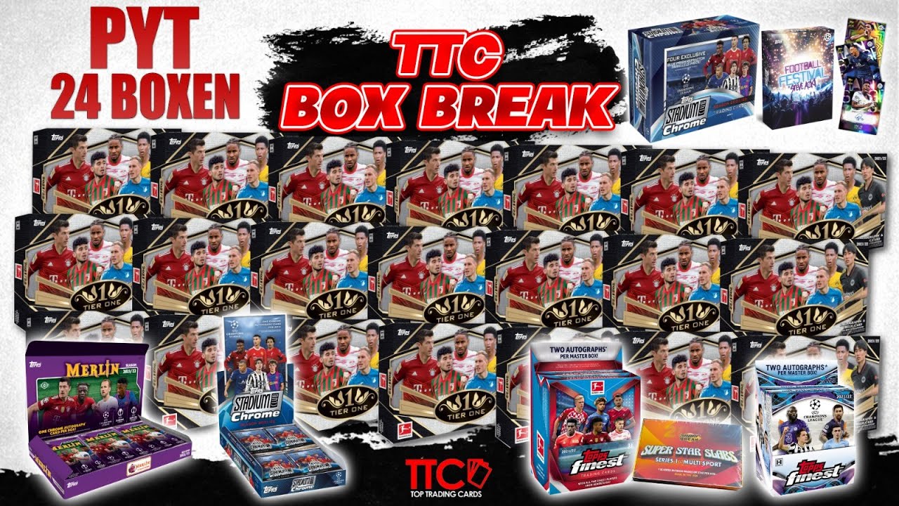TTC BOX BREAKS ⚽💥 24 BOXES TOPPS TIER ONE 21-22 BUNDESLIGA + PERSONAL ...