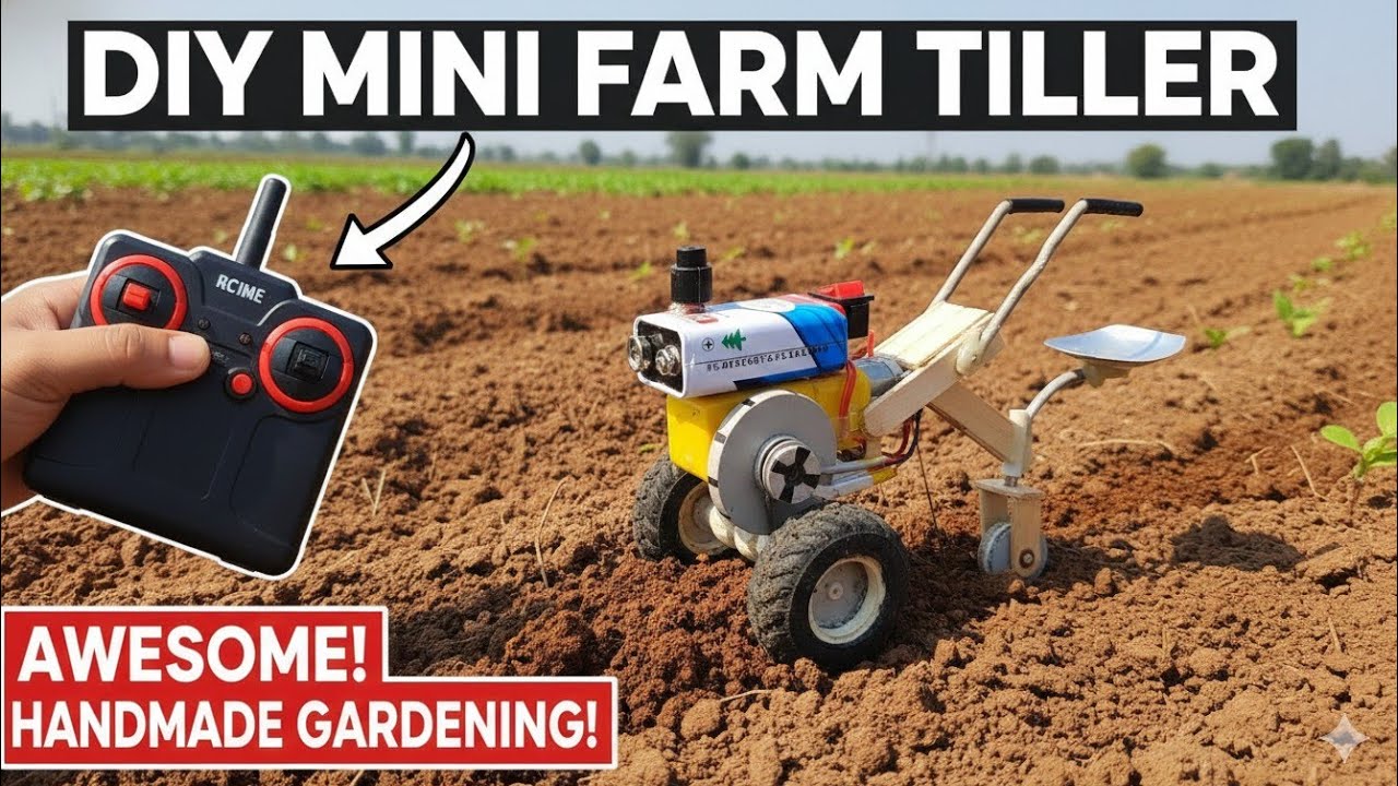 How to make mini farm TILLER at home/ DIY MINI TRACTOR PROJECT!😱😱😱 ...